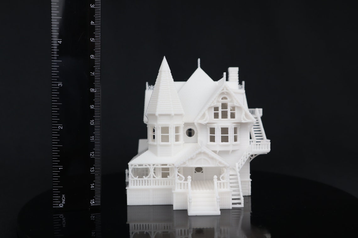 SMALL N-scale Miniature the Pink Palace Victorian House - Etsy
