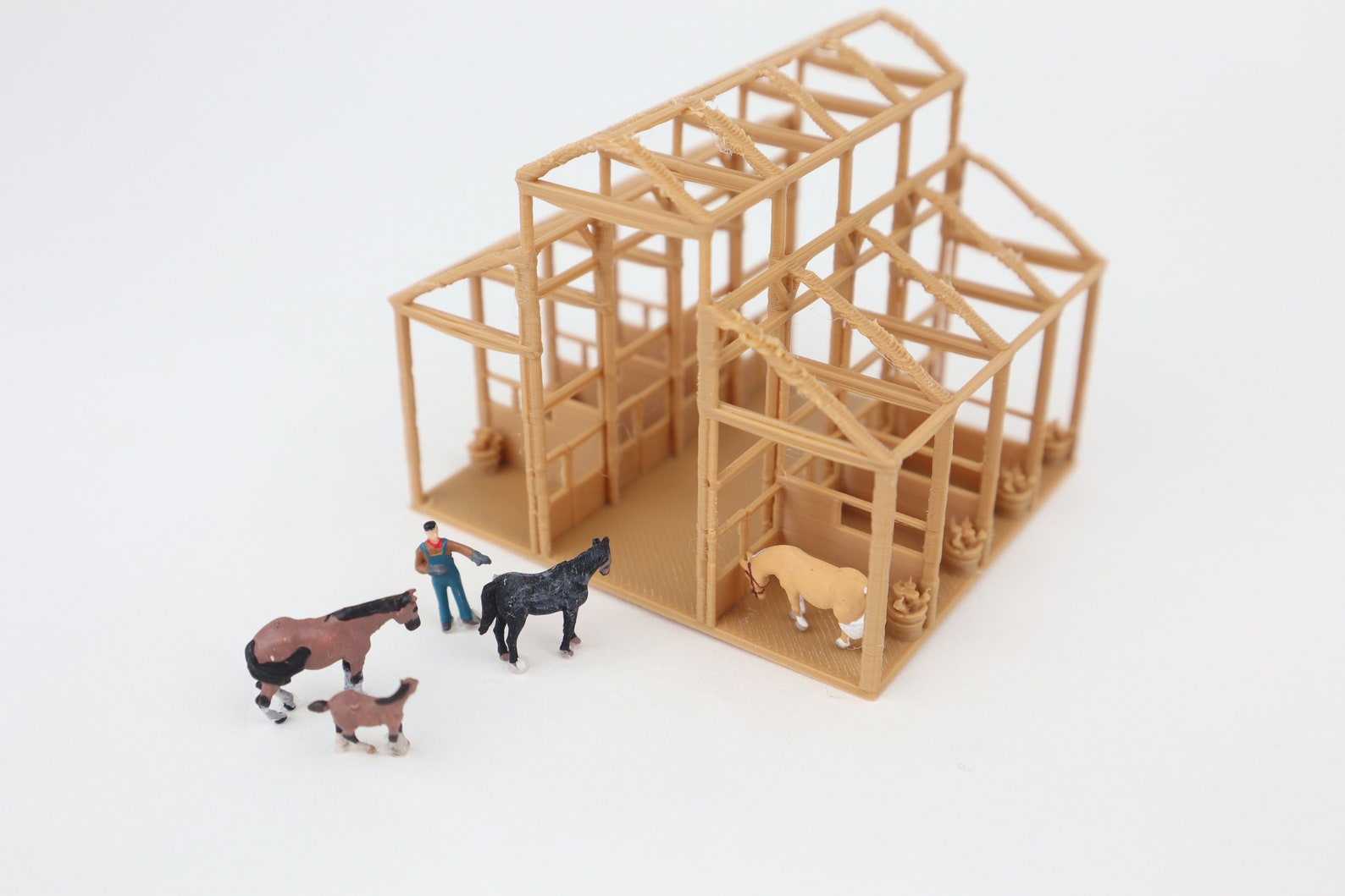 Small Miniature Old West Livery Stables N-scale 1:150 Wood - Etsy