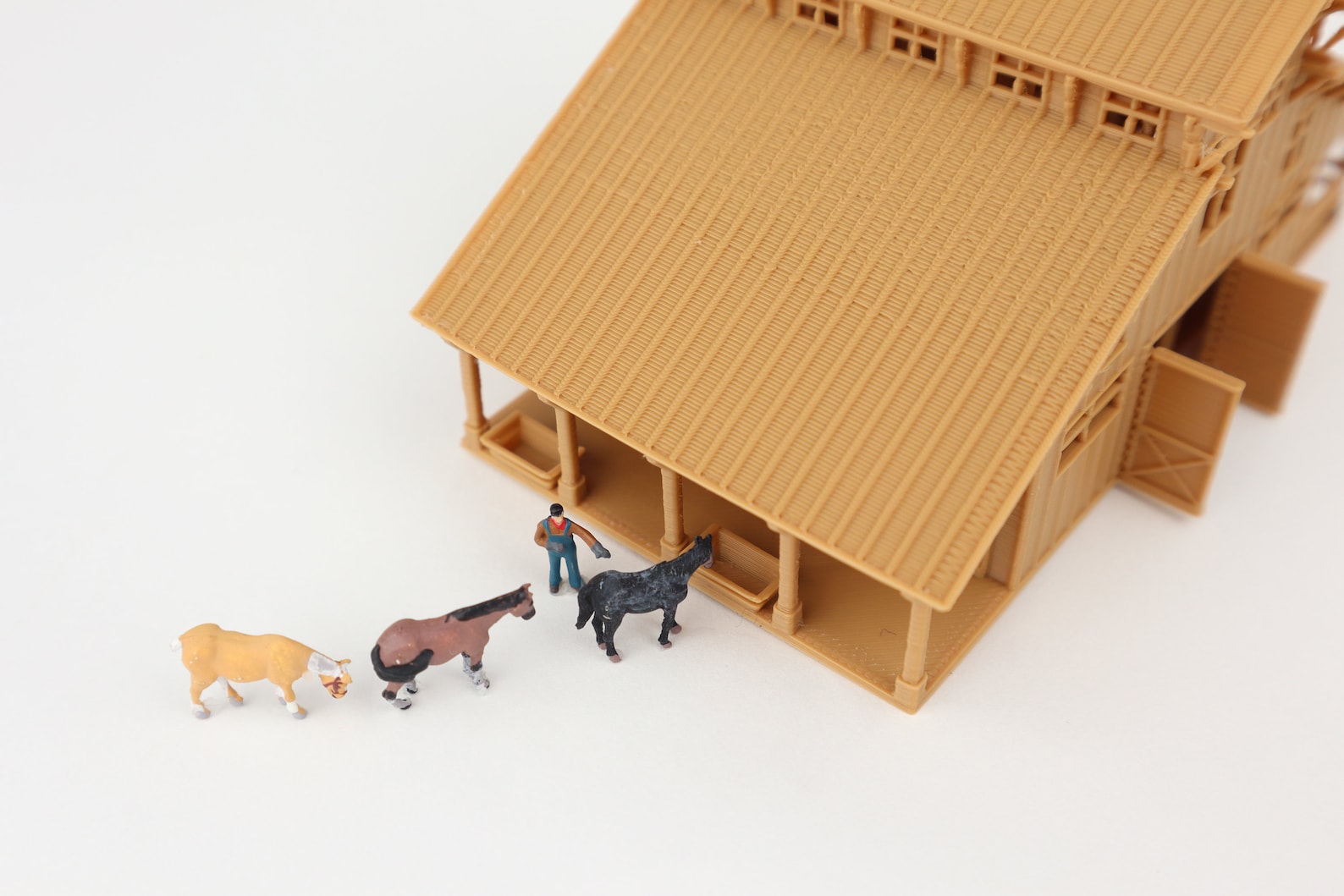 Small Miniature Old West Livery Stables N-scale 1:150 Wood - Etsy