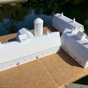 Miniature White N-scale Barns Built Assembled Old West #11 - Etsy