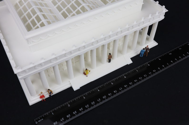 Miniature Lincoln Memorial Washington DC White ho-scale - Etsy