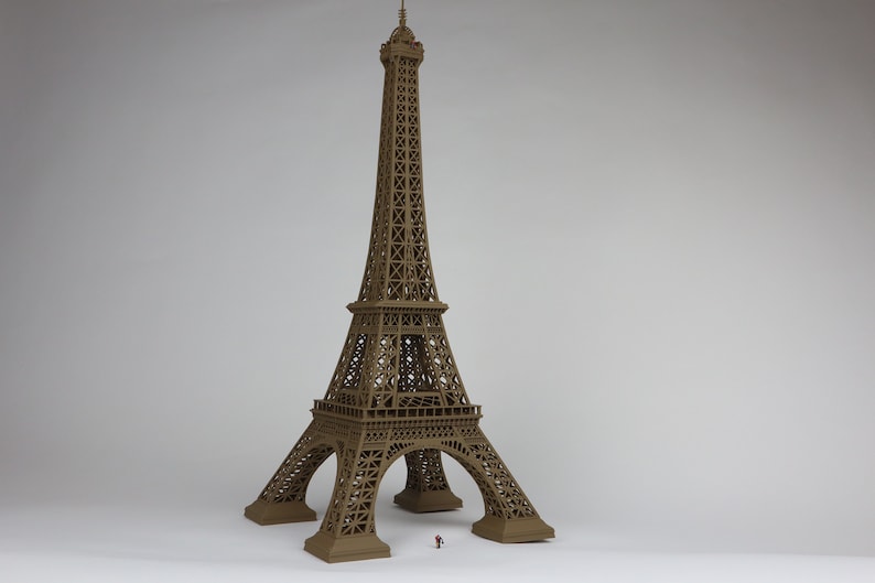 Miniature Detailed Paris France Eiffel Tower Model 19-inches Tall Brown ...