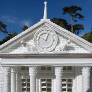 White Miniature N-scale Hill Valley Courthouse Built Clock Tower ...