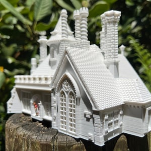 Miniature Ho-scale English Manor Tudor Hall Castle White 1:87 Model by ...