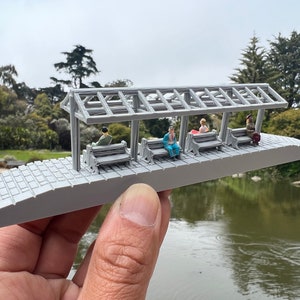 Assembled Gold Rush Bay Ho-scale Miniature Train Station Platform 1/87 ...