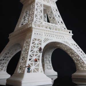 Miniature Detailed Paris France Eiffel Tower Model 19-inches Tall White ...