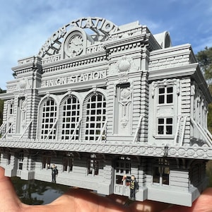 Miniature Union Train Station N-scale 1:160 Gray - Etsy