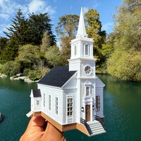 Miniature Church Laser Cut Template | DIY Wooden Model Plan | Digital ...