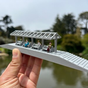 Assembled Gold Rush Bay Ho-scale Miniature Train Station Platform 1/87 ...