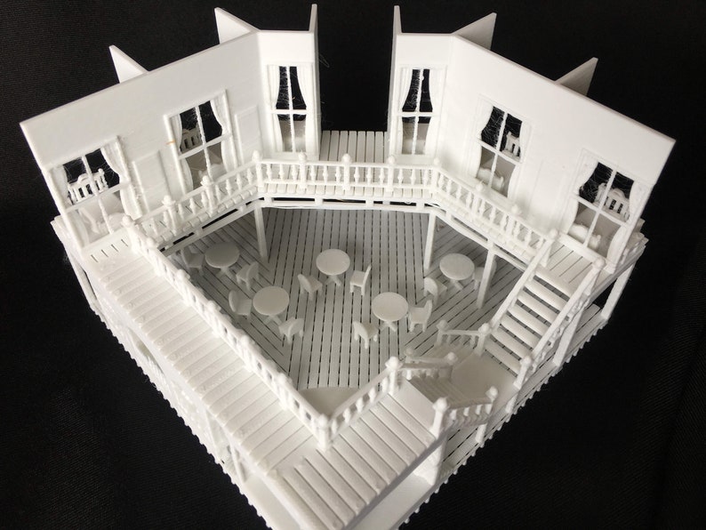 Miniature Old West #1 Saloon/hotel Built Ready HO Scale Interiors ...