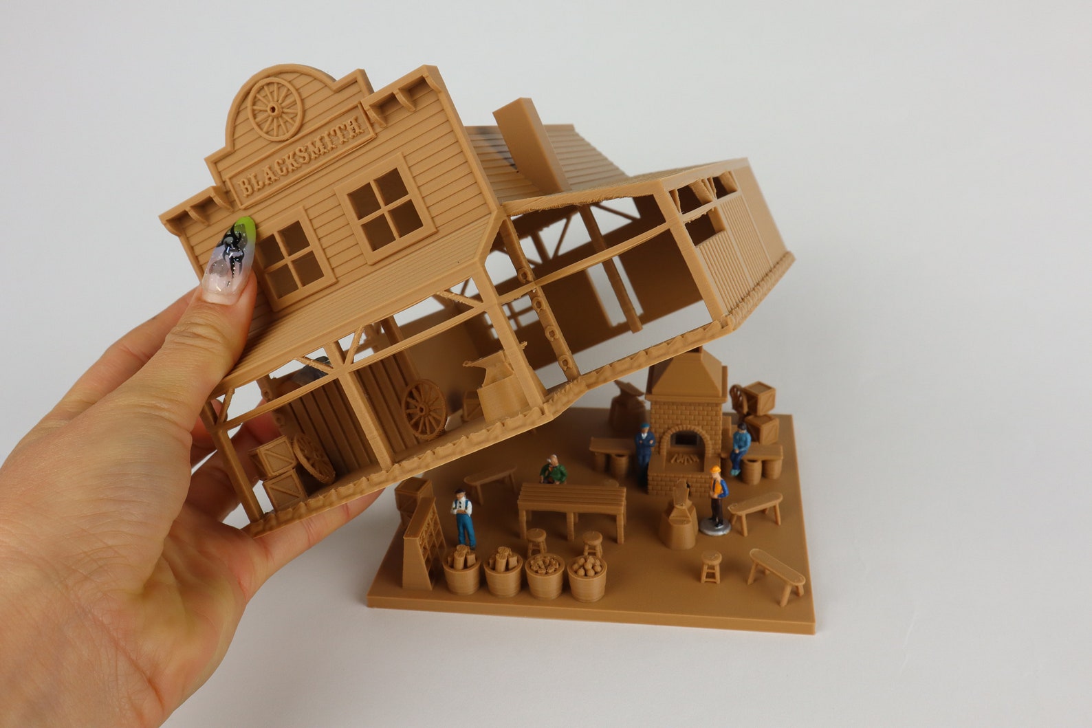 Blacksmith Shop Ho-scale Miniature Wood Color HO Scale Old West ...