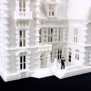 Small Miniature N-scale Miniature "crystal Manor" White 1:150 by Gold ...