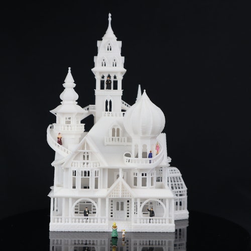 SMALL N-scale Miniature the Pink Palace Victorian House - Etsy