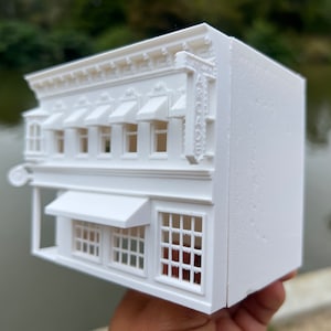 Miniature Ho-scale Victorian Main Street Clock Shop Building Assembled ...