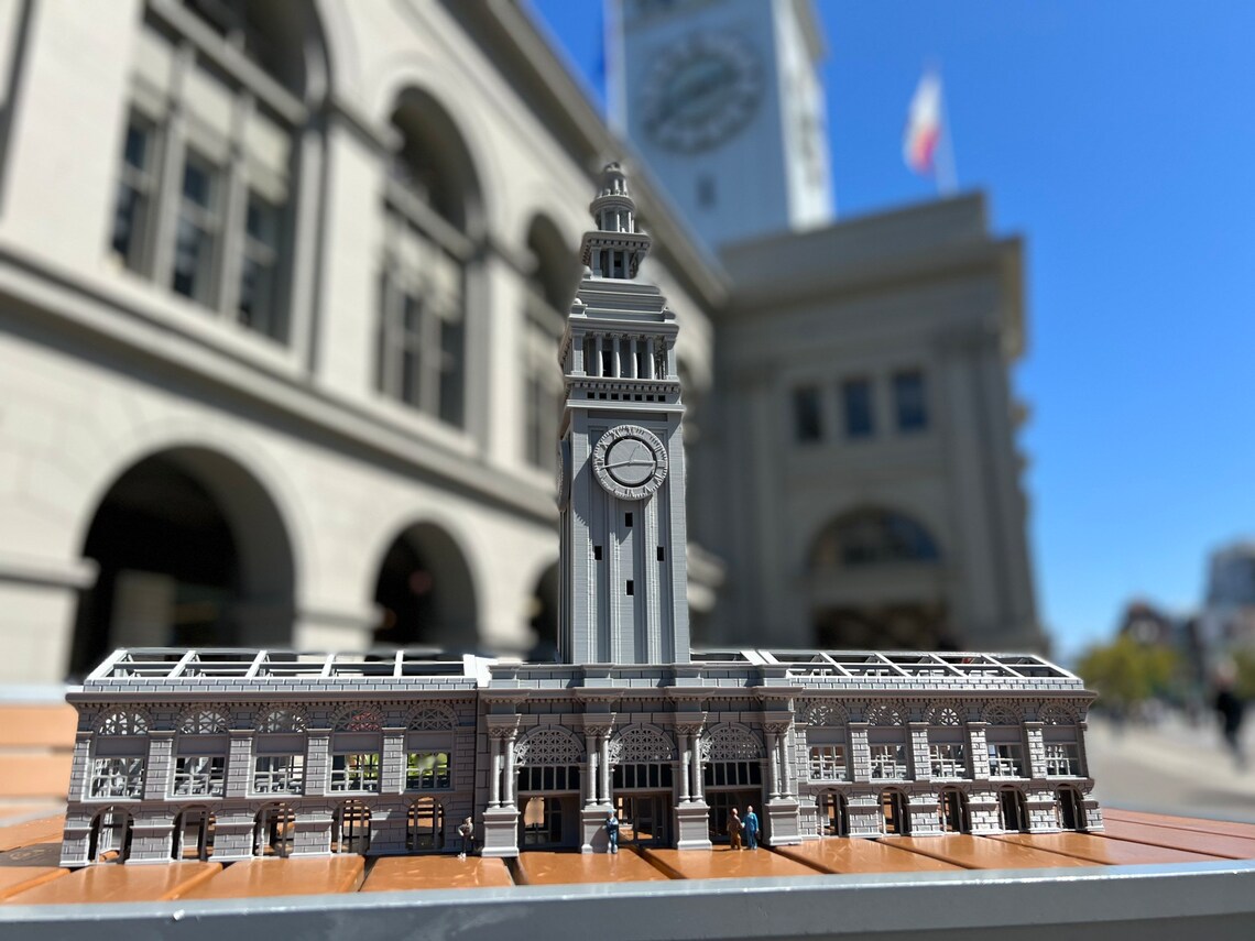 Miniature Ferry/train Station Building + Clock Tower HO (1/87) Scale ...