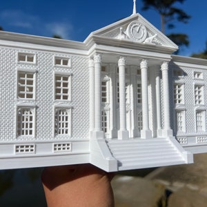 White Miniature N-scale Hill Valley Courthouse Built Clock Tower ...
