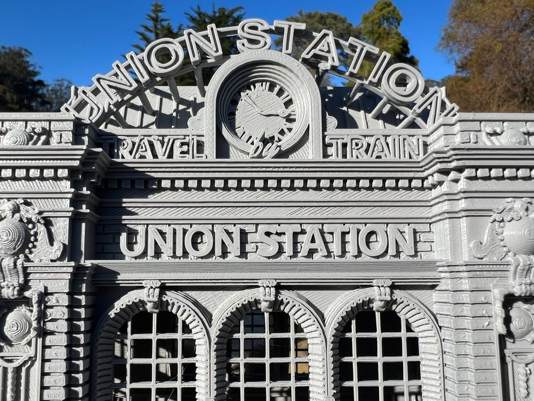 Miniature Ho-scale Union Train Station 1:87 Gray - Etsy