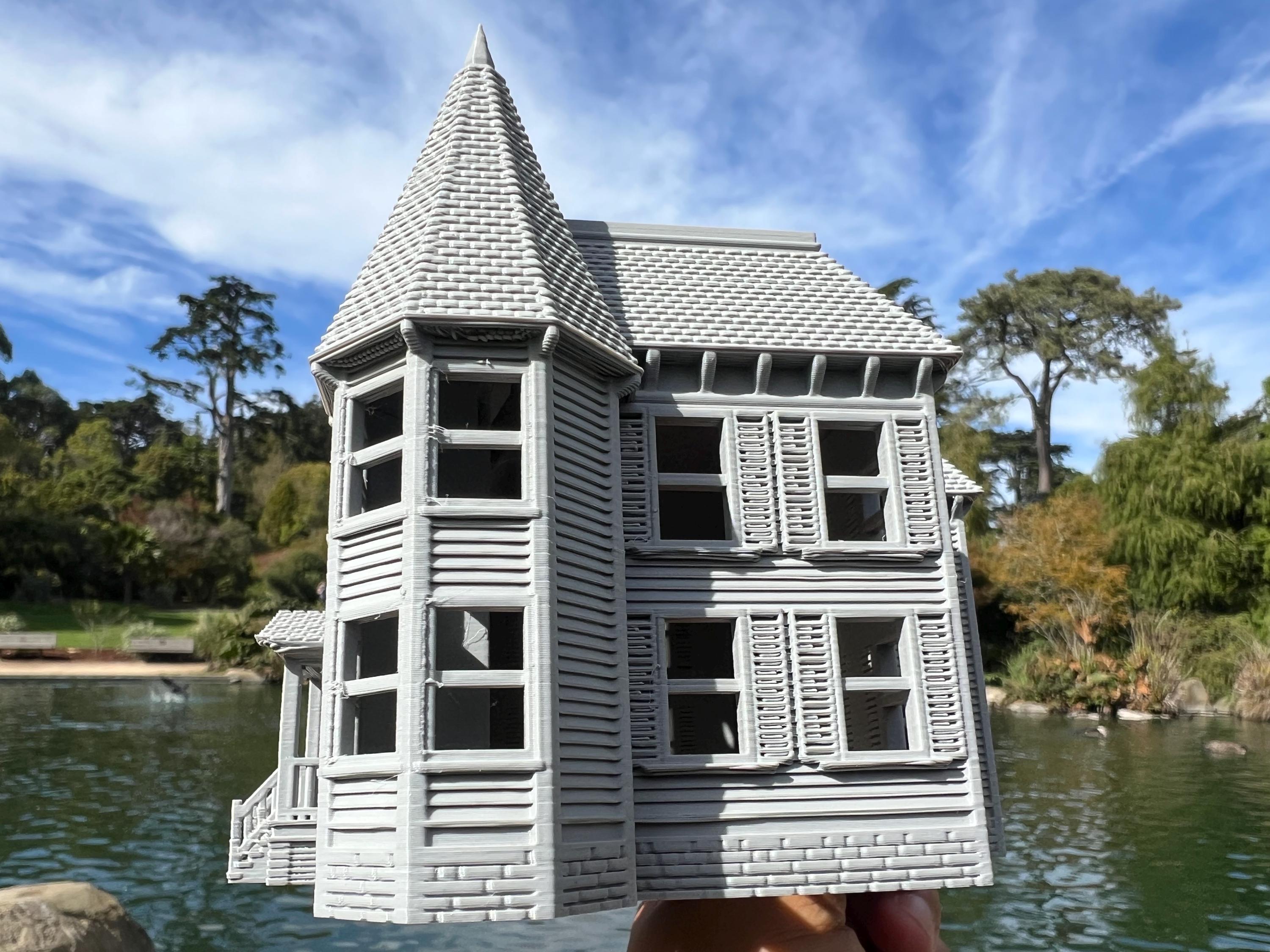 Miniature #38 Gray Ho-scale Neibolt House IT Victorian Mansion Built ...