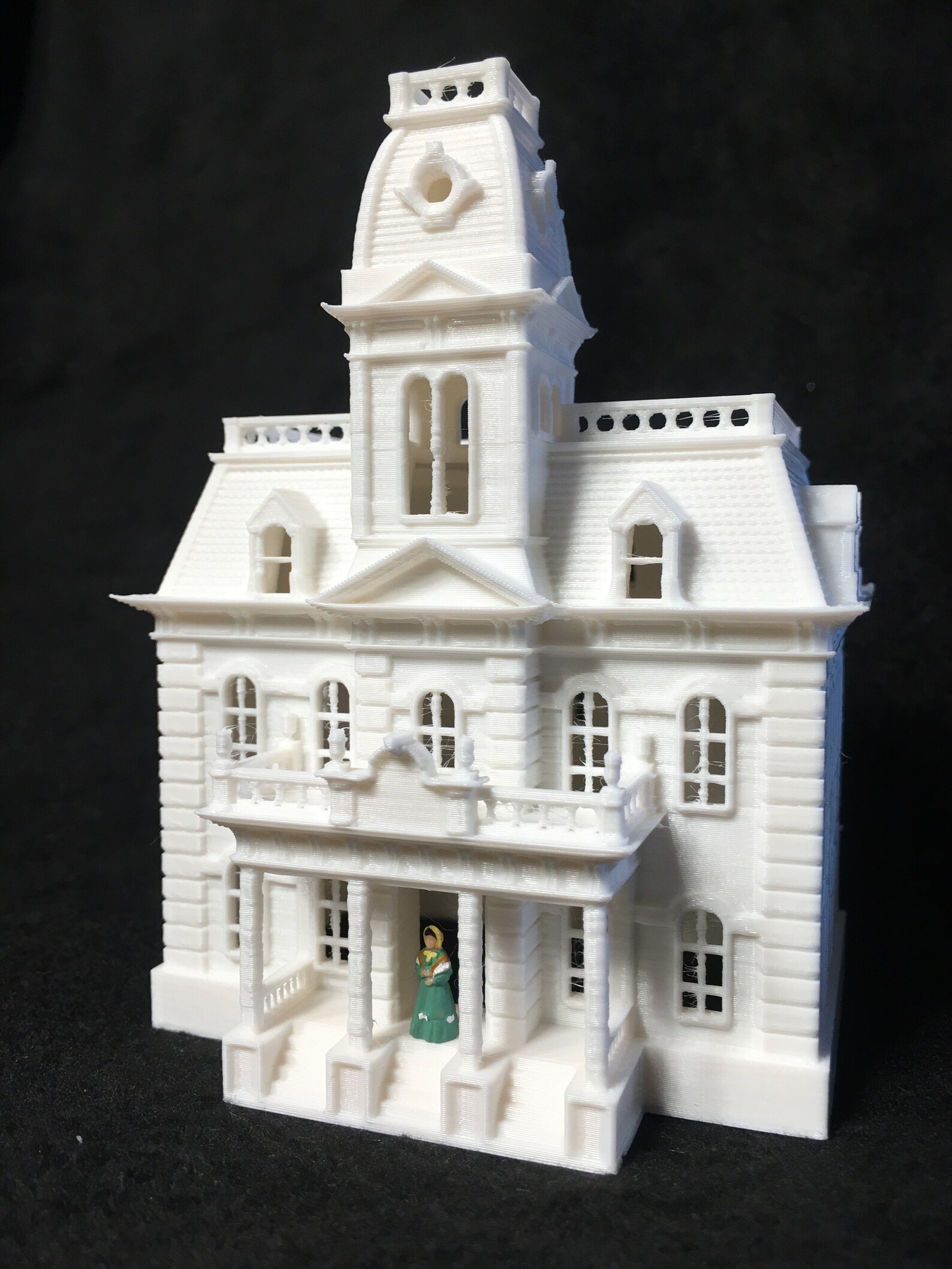 Gold Rush Bay Ho-scale Miniature Victorian19 CITY HALL Assembled White ...