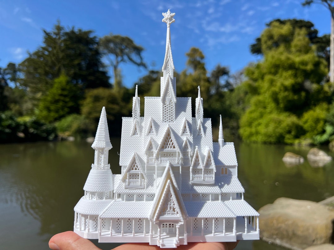 Miniature White N-scale Arendelle Castle Built Assembled Fantasy #10 - Etsy