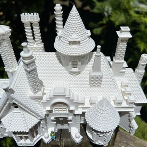 Miniature Ho-scale English Manor Tudor Hall Castle White 1:87 Model by ...