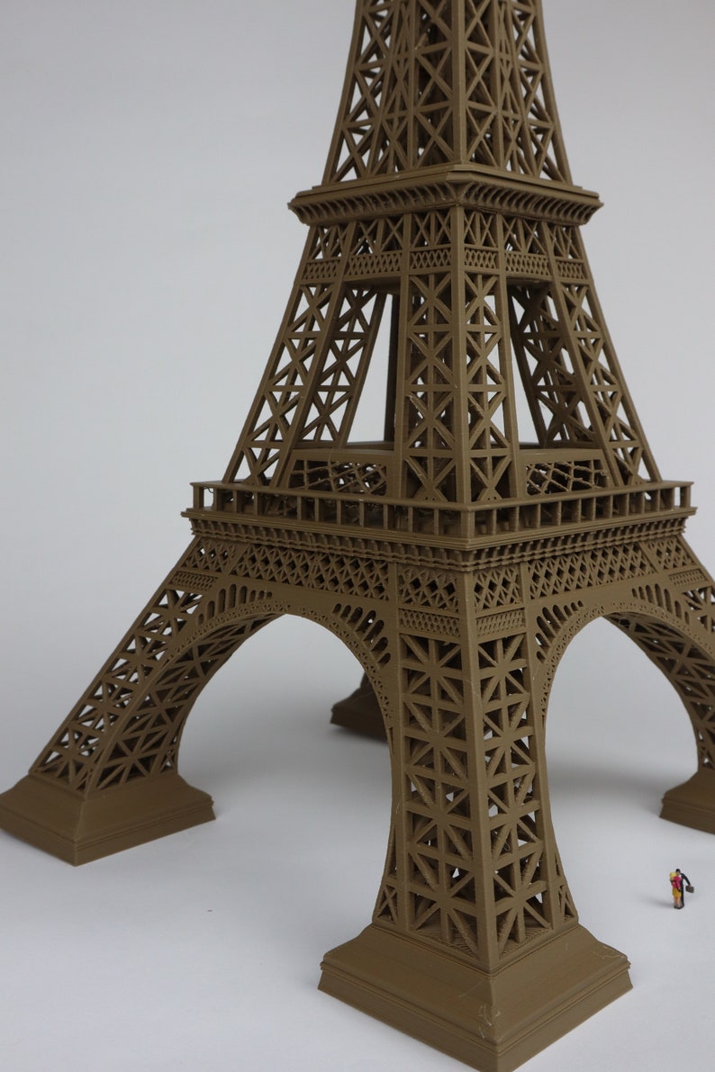 Miniature Detailed Paris France Eiffel Tower Model 19-inches Tall Brown ...
