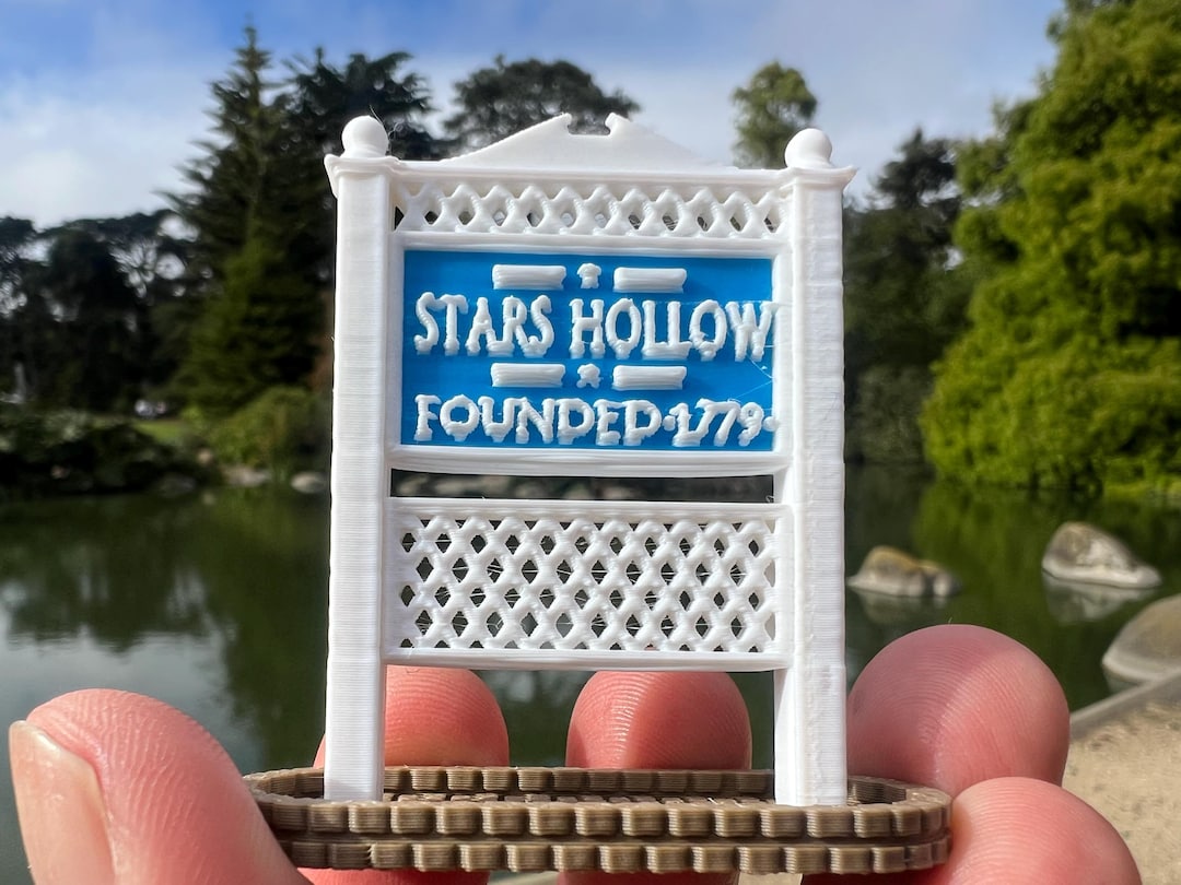 Miniature COLOR Ho-scale Stars Town Sign Victorian Built Assembled - Etsy