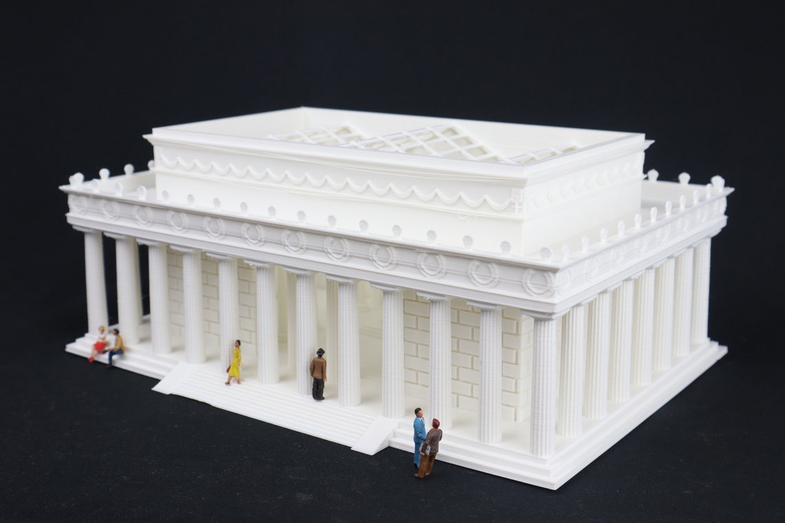 Miniature Lincoln Memorial Washington DC White ho-scale | Etsy