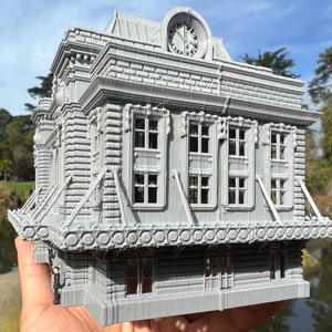 Miniature Union Train Station N-scale 1:160 Gray - Etsy
