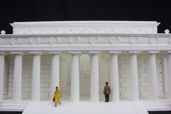 Miniature Lincoln Memorial Washington DC White ho-scale | Etsy