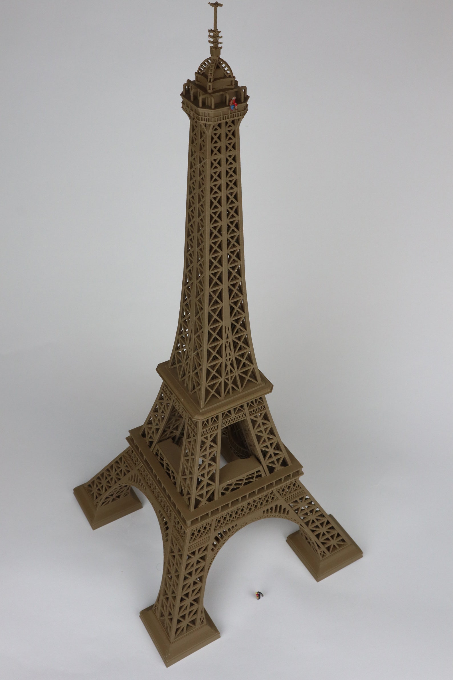 Miniature Detailed Paris France Eiffel Tower Model 19-inches Tall Brown ...