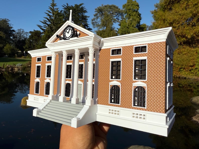 Color Miniature N-scale Hill Valley Courthouse Built Clock Tower ...