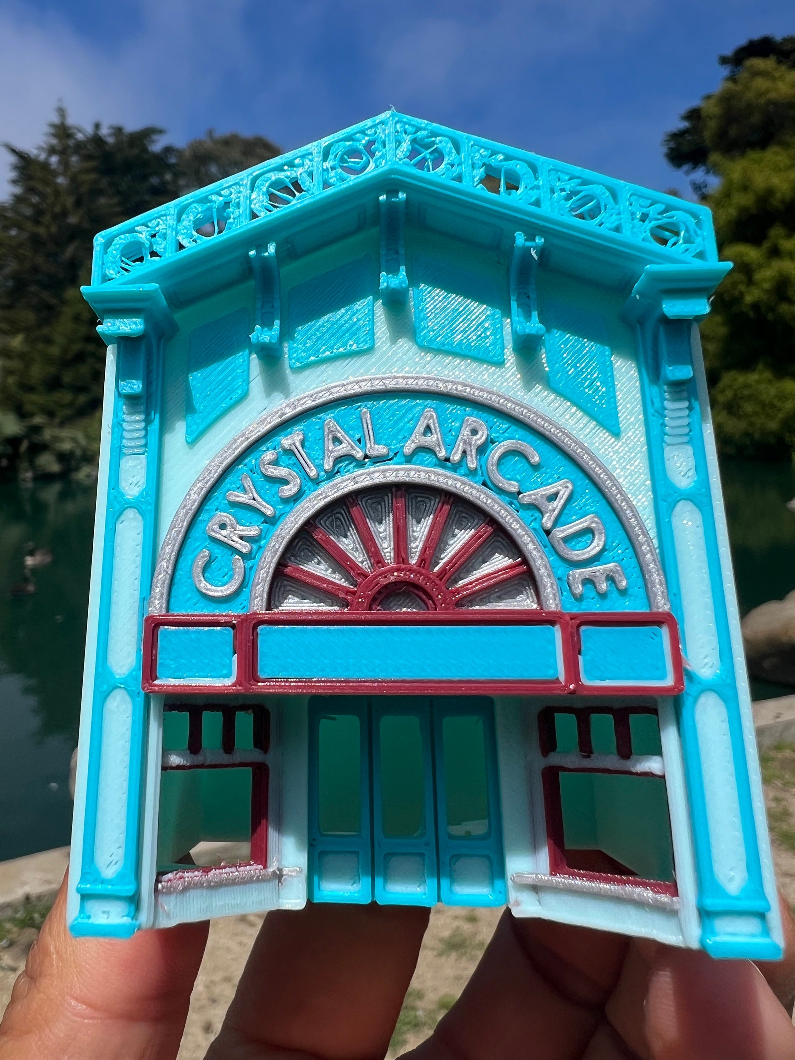Small COLOR N-scale Victorian Main Street Crystal Arcade Facade ...