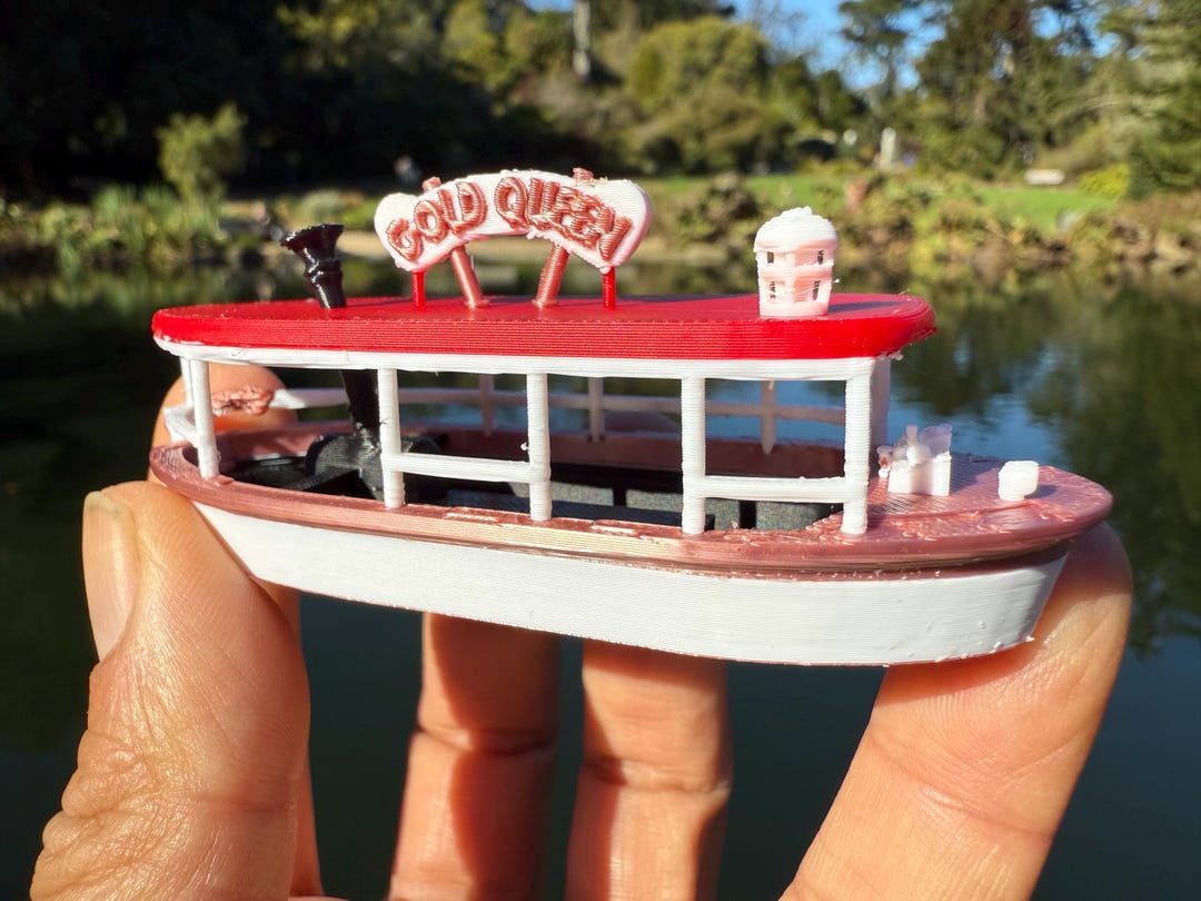 COLOR Ho-scale Passenger Cruise Boat “the Gold Queen” Miniature Ship ...
