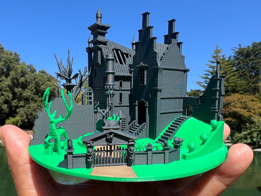 Miniature COLOR N-scale Edward Scissorhands Gothic Castle Mansion Built ...