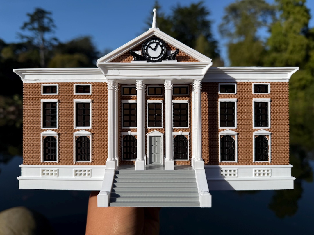 Color Miniature N-scale Hill Valley Courthouse Built Clock Tower ...
