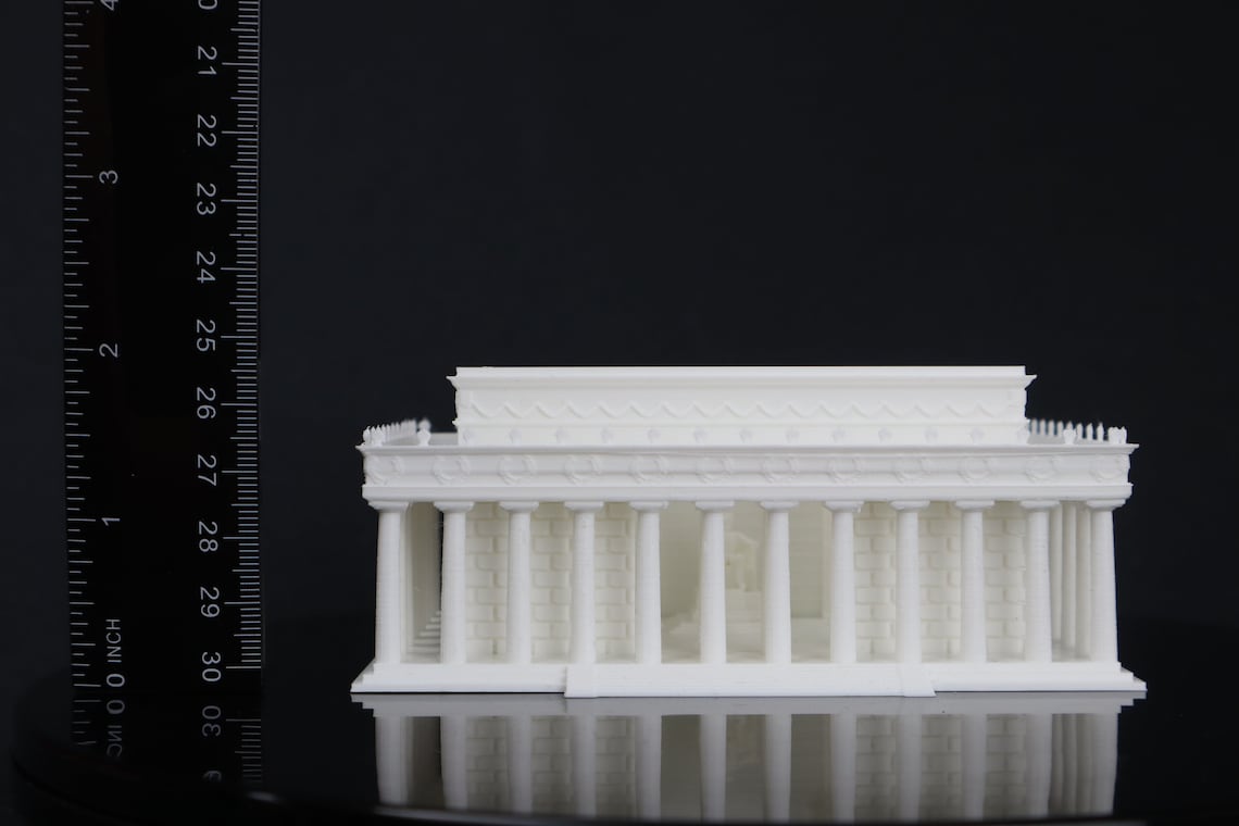 Small Miniature Lincoln Memorial Washington DC White (n-scale Figures ...