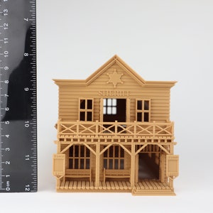 Miniature Ho-scale 1:87 Old West Sheriff's Office/jailhouse Assembled W ...