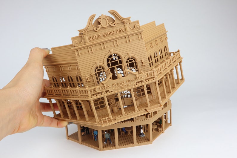 Miniature Old West #1 Saloon/hotel Built Ready HO Scale Interiors ...