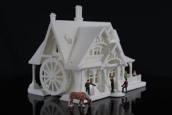 Miniature Ho-scale Craftsman Cottage White Shell 1:87 by Gold - Etsy