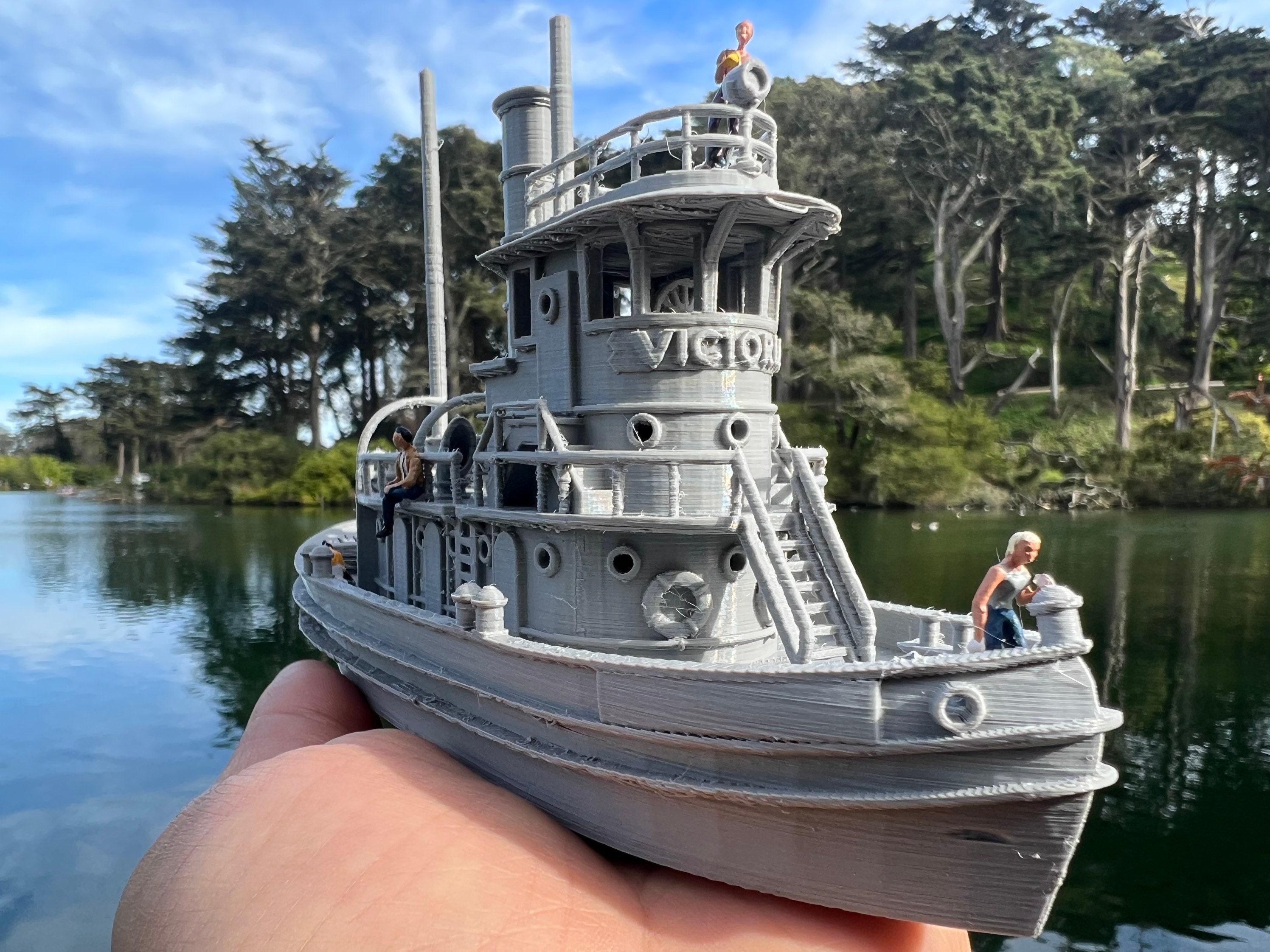 Miniature HO Scale Railroad Tugboat Built Train Layout 1:87 - Etsy