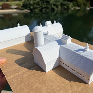 Miniature White N-scale Barns Built Assembled Old West #11 - Etsy