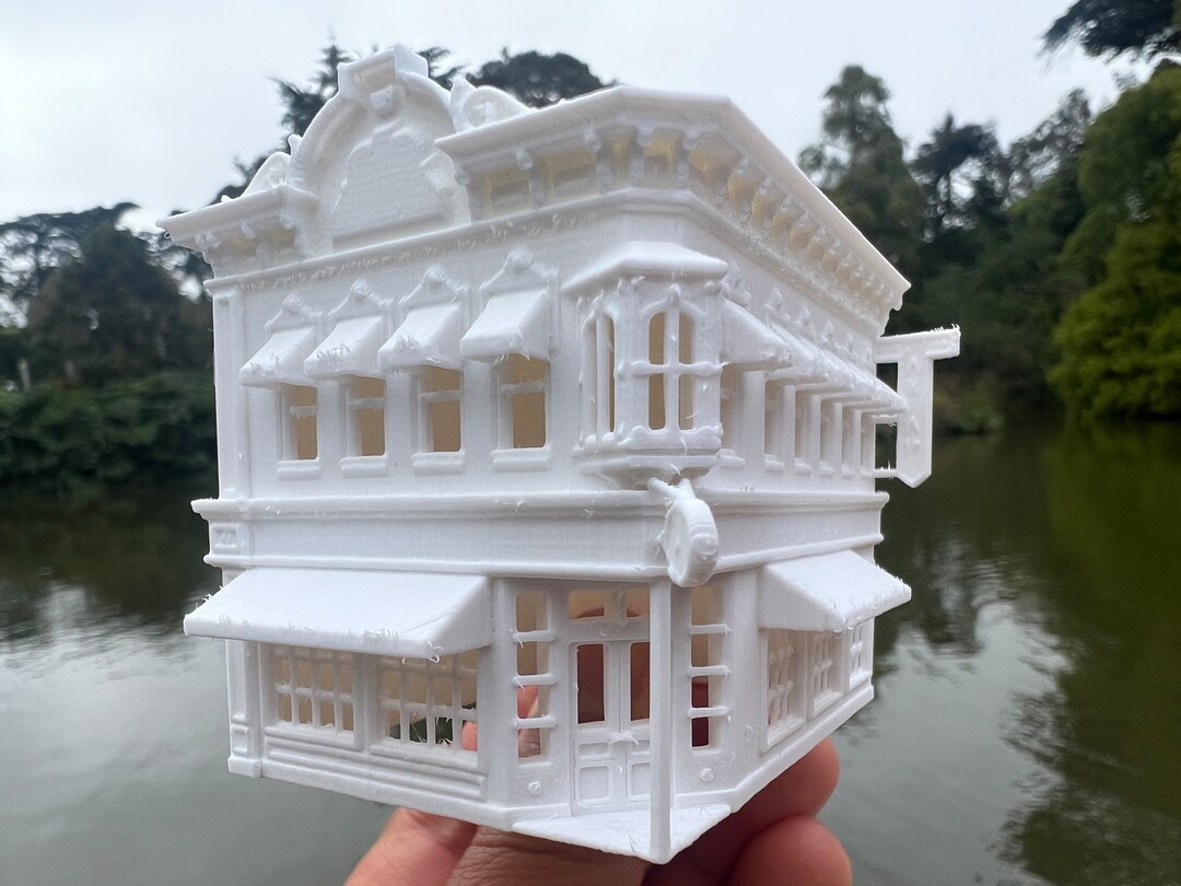 Small Miniature N-scale Victorian Main Street Clock Shop Building ...