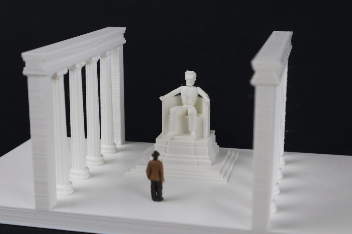 Miniature Lincoln Memorial Washington DC White ho-scale | Etsy