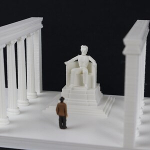 Miniature Lincoln Memorial Washington DC White (ho-scale Figures Not ...