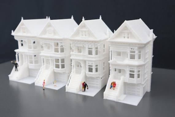 Small Miniature N-scale Set of 4 Victorian San Francisco - Etsy