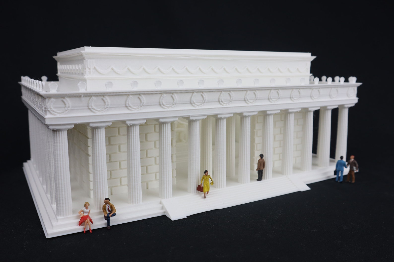 Miniature Lincoln Memorial Washington DC White ho-scale - Etsy