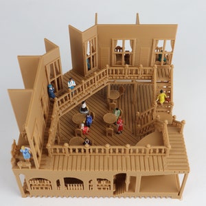 Miniature Old West #1 Saloon/hotel Built Ready HO Scale Interiors ...