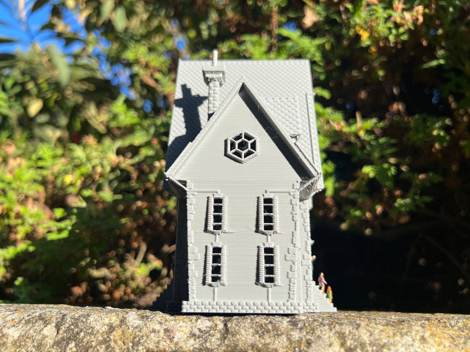 Miniature Gray N-scale Gru Villain House Gothic Victorian - Etsy