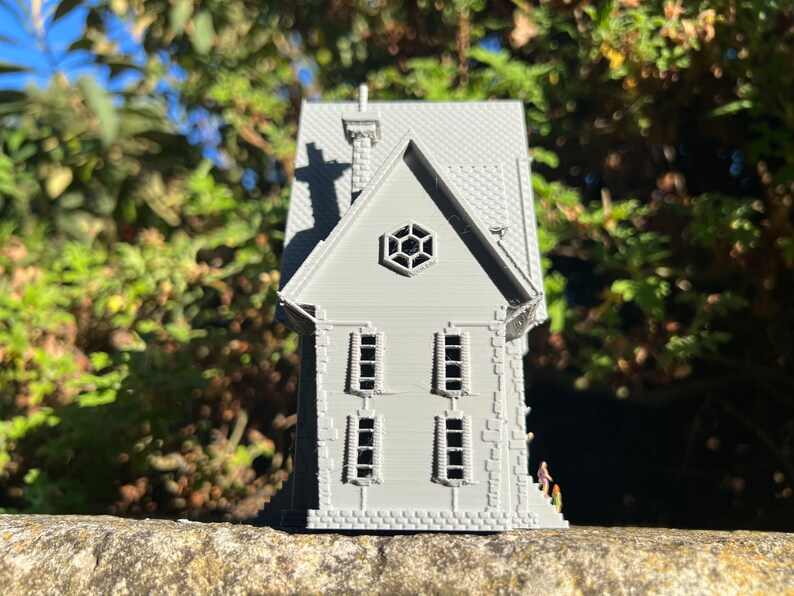 Miniature Gray N-scale Gru Villain House Gothic Victorian - Etsy